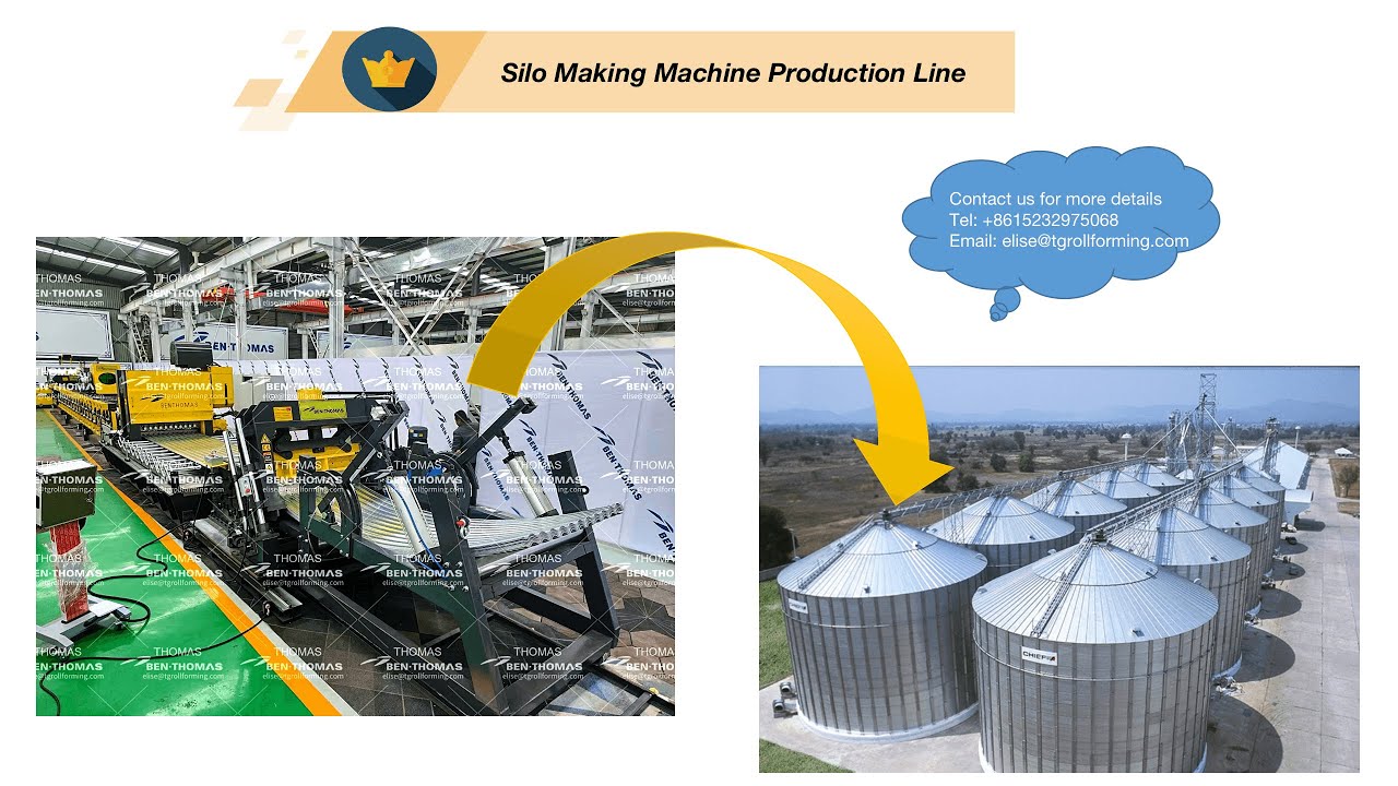 Silo corrugated plate forming line | Grain bin silo making machine ...