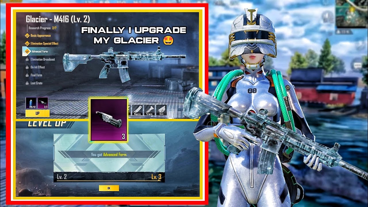 FINALLY I UPGRADE MY M416 GLACIER ️🤩 | M416 GLACIER UPGRADE TO LEVEL 3 ...