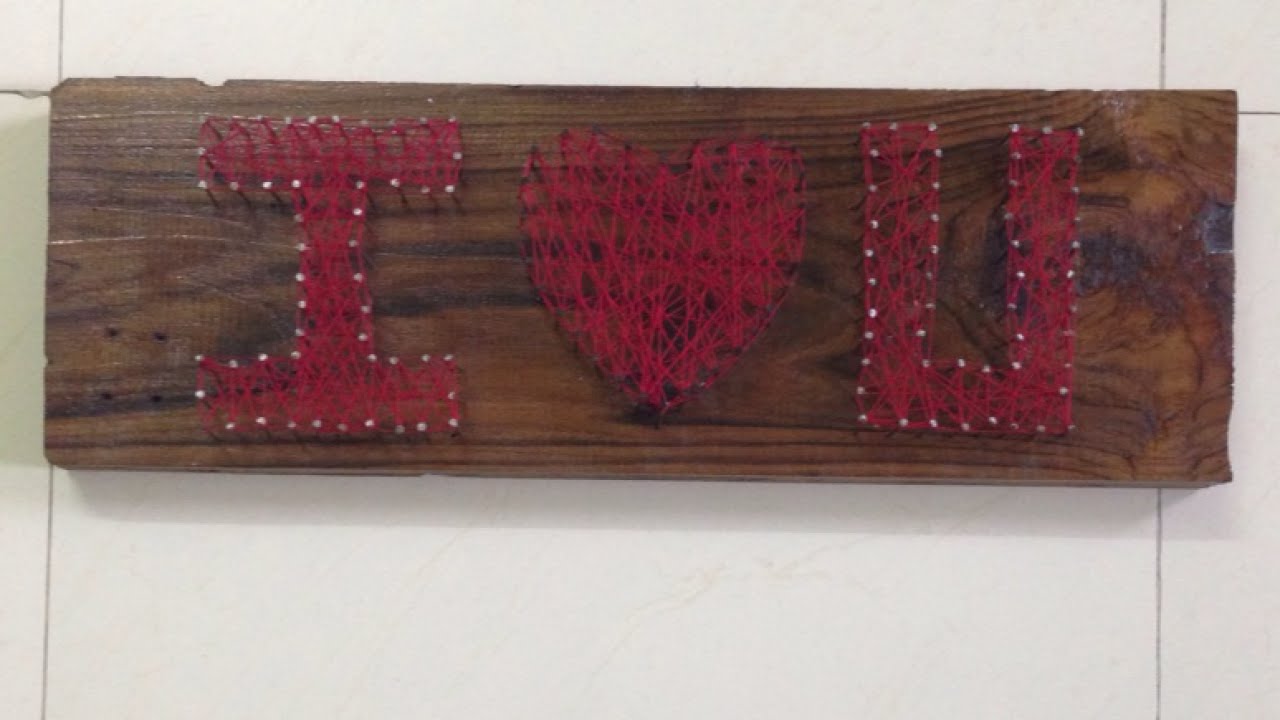 Create a Fun Valentine-Themed String Art - Crafts - Guidecentral - YouTube