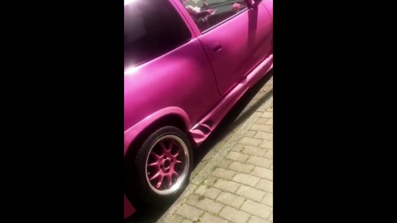 Pinker Getunter Opel Corsa 😂😂😘 - YouTube