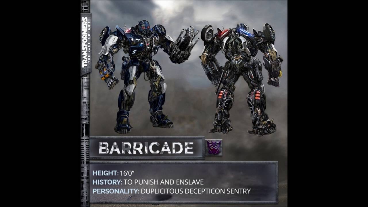 Transformers 5 Update: Barricade's new design - YouTube