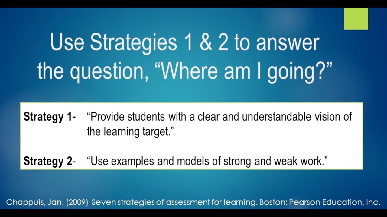 Assessment For Learning Strategies