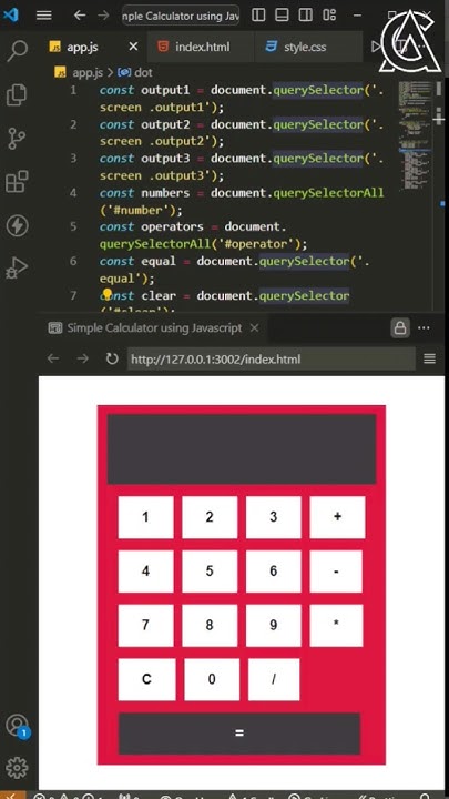 Simple Calculator using Javascript - YouTube