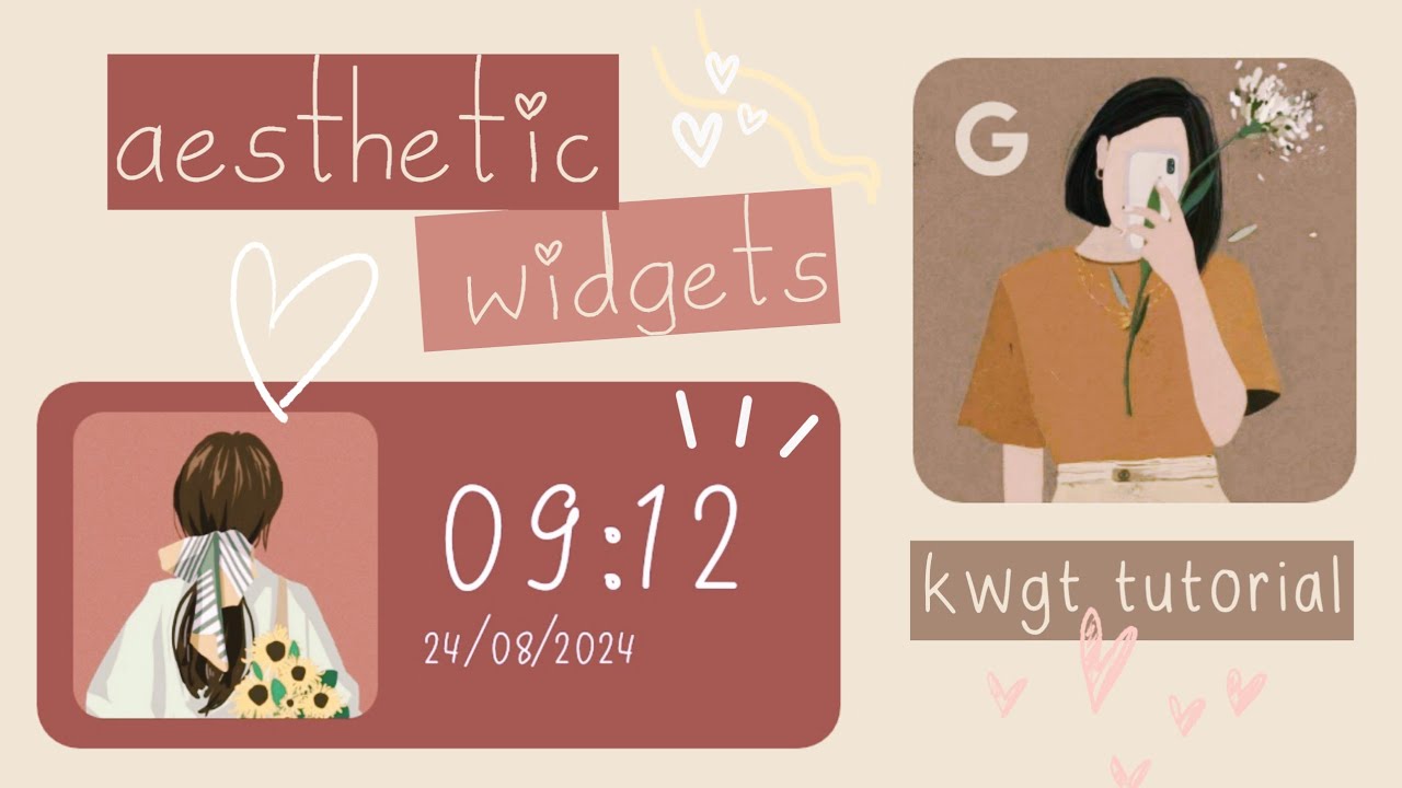 🍂 KWGT Tutorial : how to make your phone aesthetic || girl theme ...