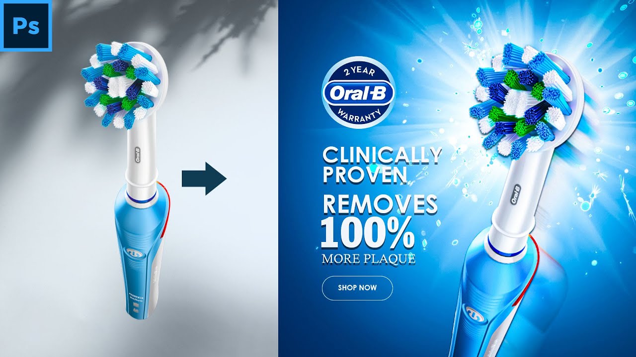 Photoshop For Beginners | Toothbrush Product Manipulation | Hindi/हिंदी ...