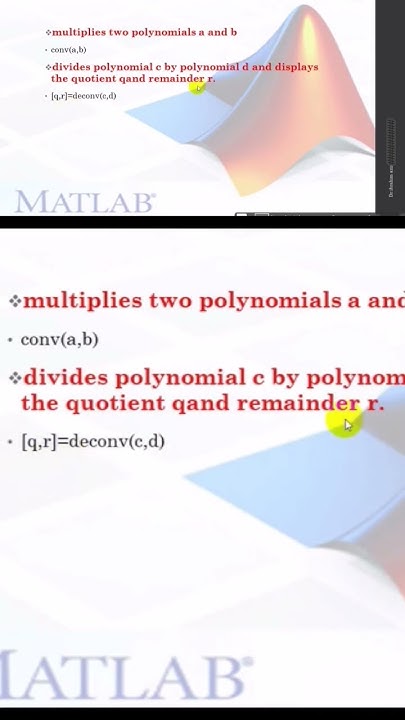 #polynomials #deconv #polynomials #conv #اتقان #matlab #تعليم #roots # ...
