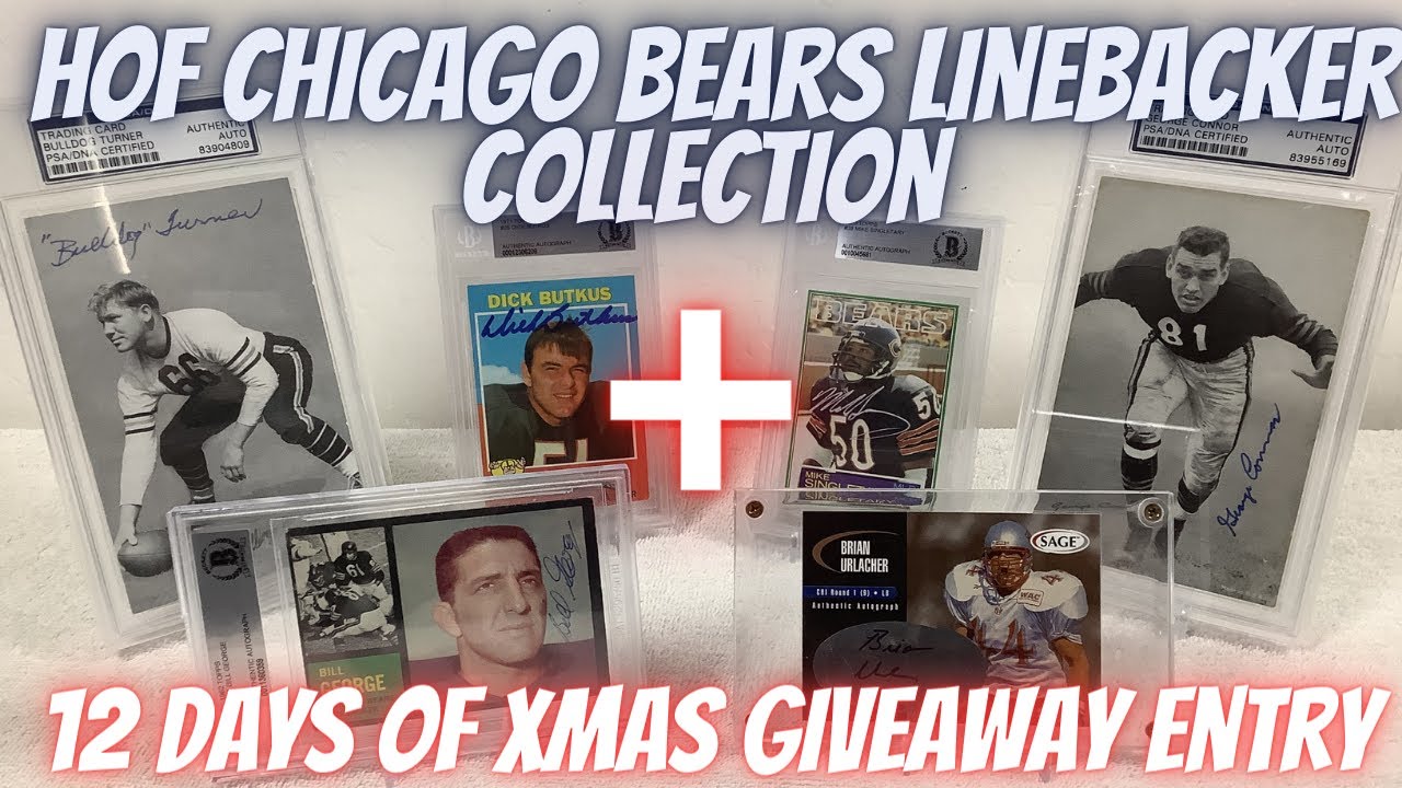 Chicago Bears HOF Linebacker Football Card Collection + 12 Days Of ...