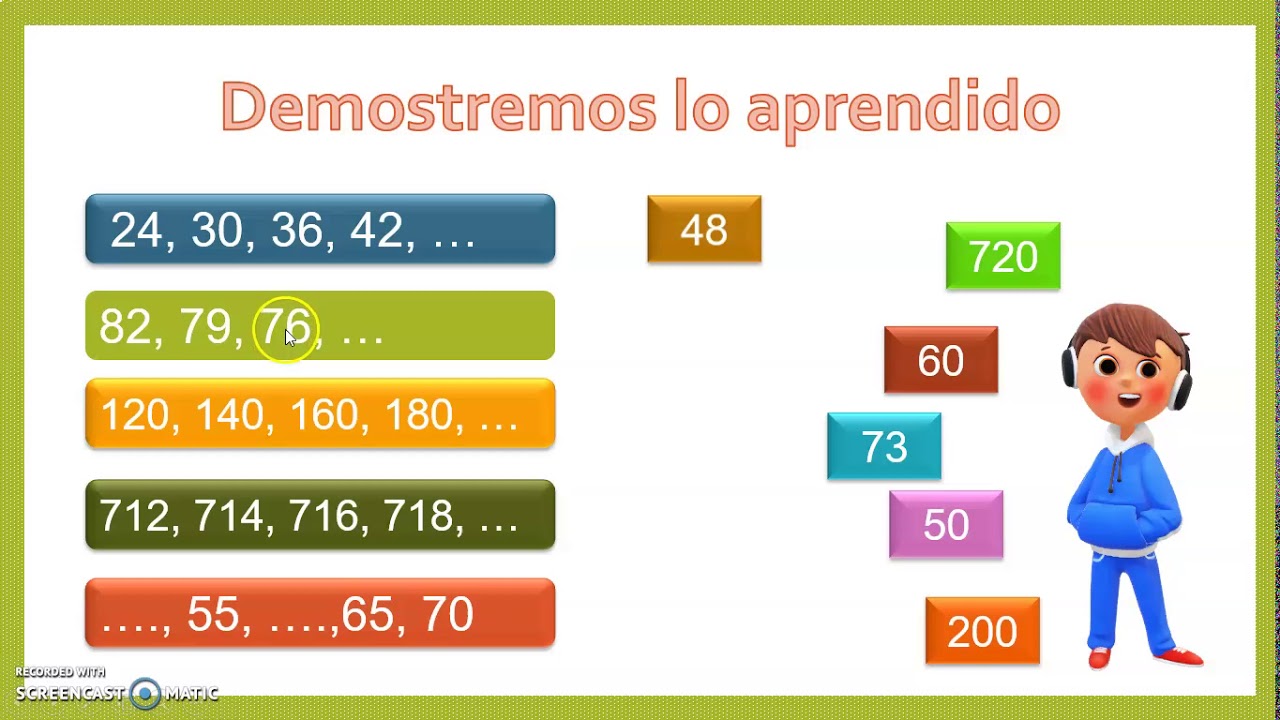 SERIES NUMÉRICAS - 2DO GRADO DE PRIMARIA - YouTube