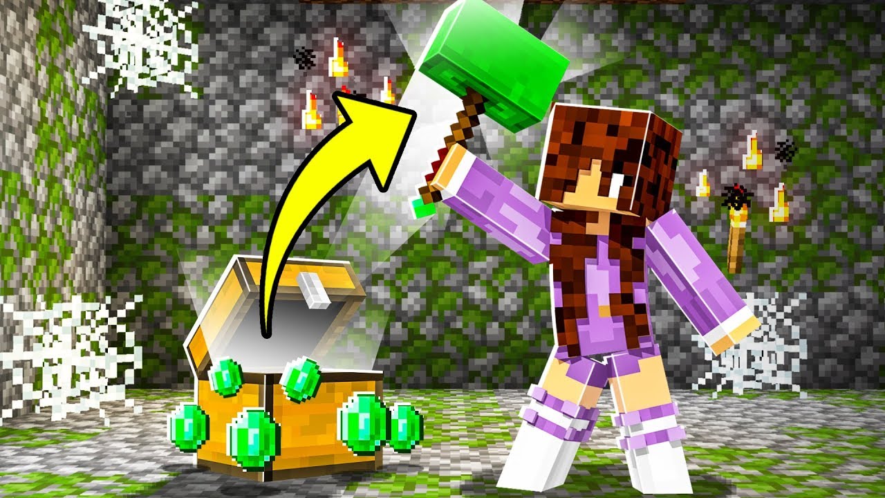 FINDING A SECRET EMERALD TREASURE In MInecraft! - YouTube