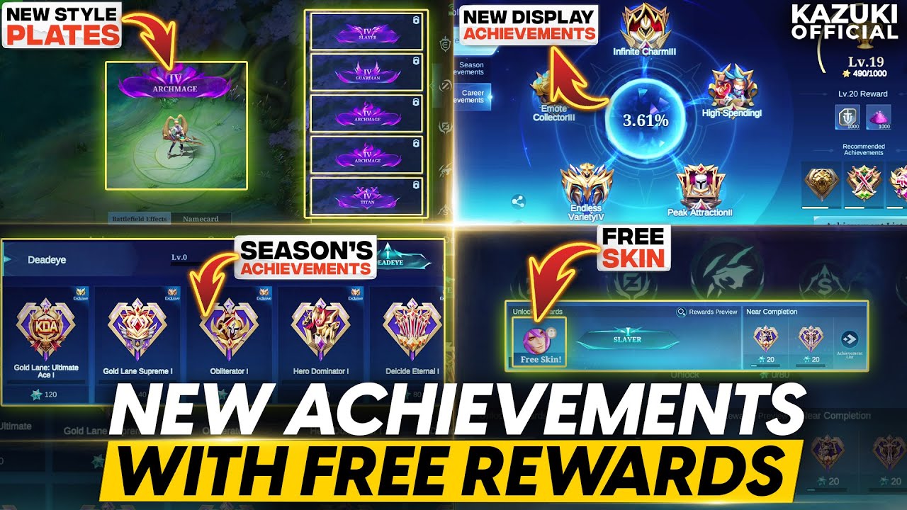 NEW MLBB FEATURES | REVAMPED ACHIEVEMENT SYSTEM | NEW STYLE PLATES ...