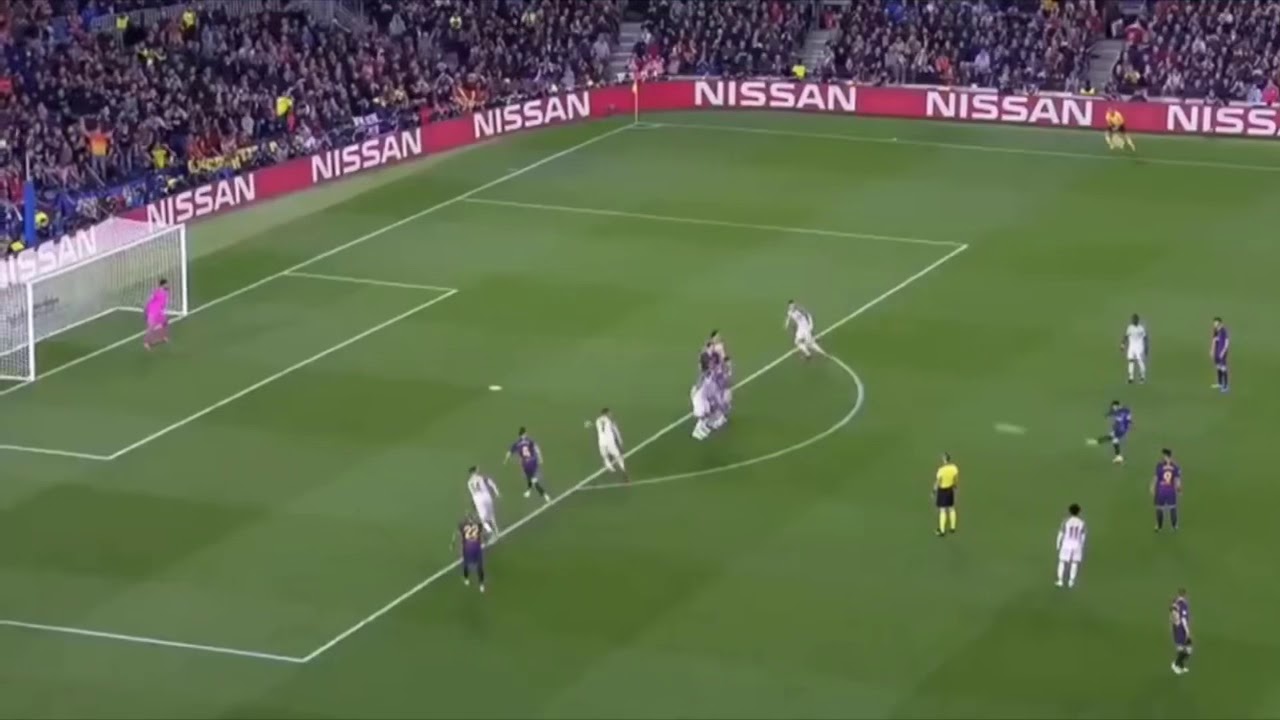 Messi AMAZING free kick vs Liverpool (Spanish commentary) - YouTube