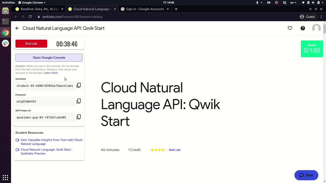 5a. Cloud Natural Language API: Qwik Start - YouTube