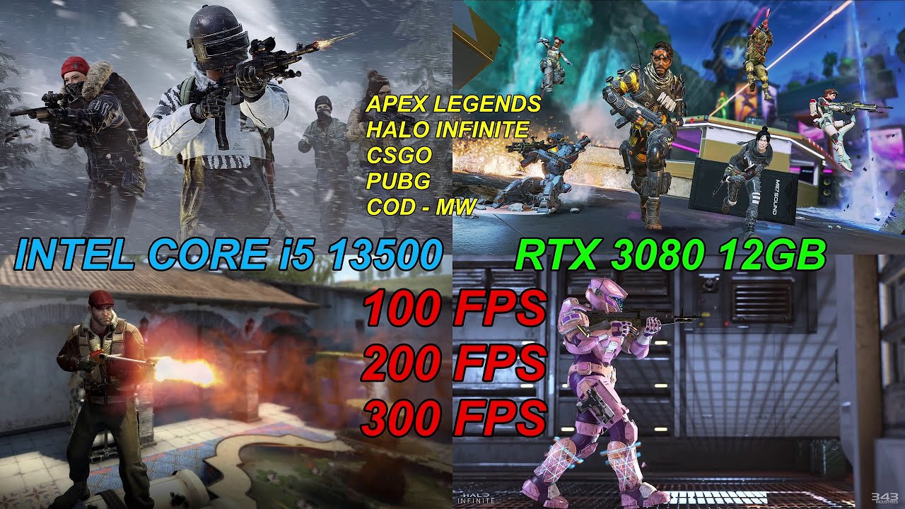 Intel Core i5 13500 - FPS test in 5 best shooter games - RTX 3080 12GB ...
