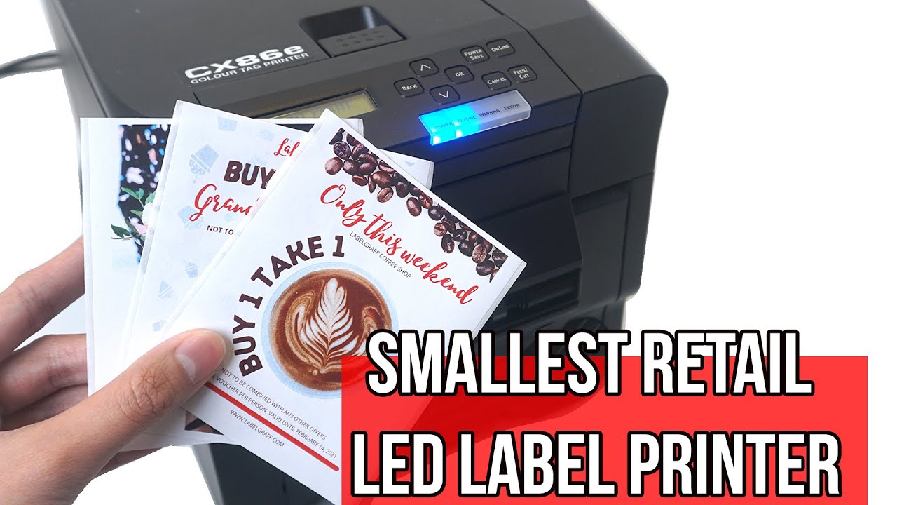 Smallest Retail LED Label Printer - YouTube