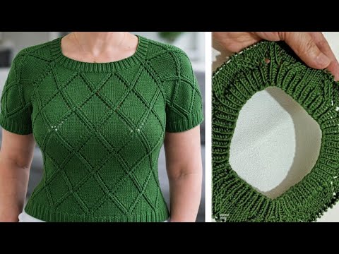 Bayan kazagi ördüm harika oldu, YAKADAN BAŞLAMALI KAZAK MODELİ ✅ #knitting