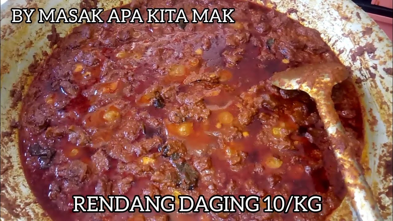 Cara Masak Rendang Daging 10/Kg Untuk Jualan Atau Kenduri - YouTube