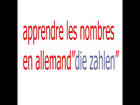 les nombres en allemand "die zahlen" - YouTube