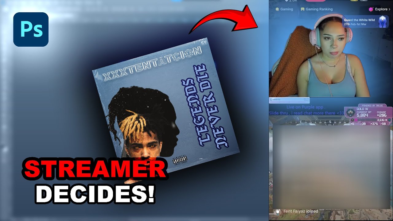 STREAMER DECIDES who i make an COVER ART for…!😱🔥 | Photoshop tutorial ...