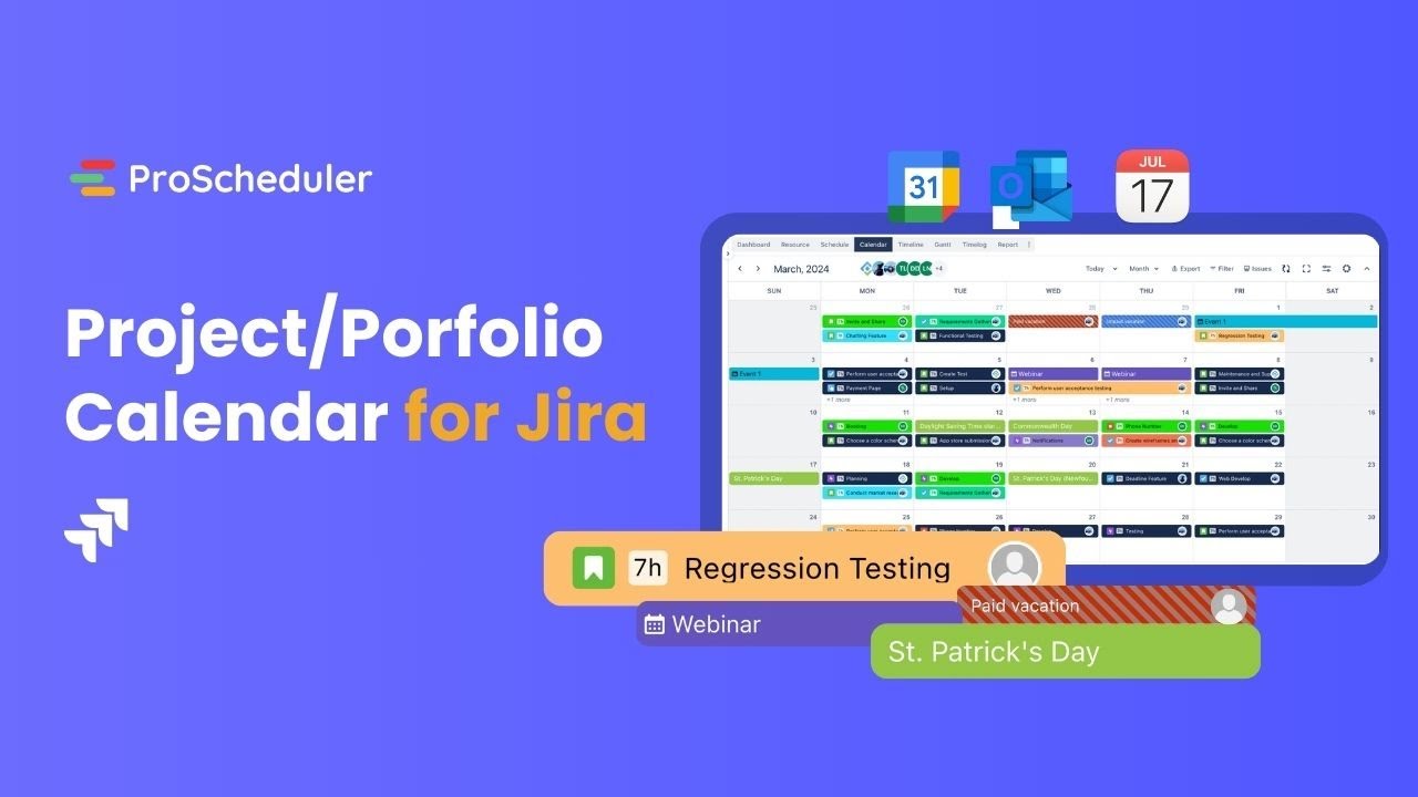 Project,Portfolio Calendar for Jira | TeamBoard ProScheduler's New ...