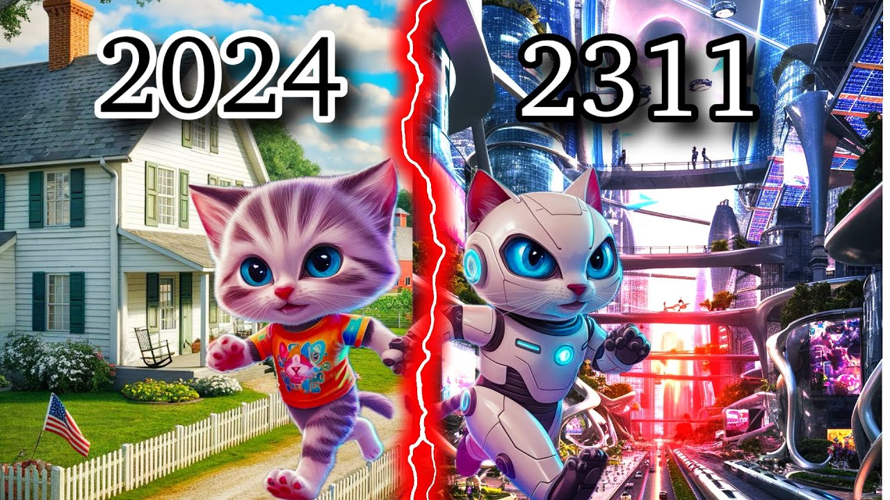 I'm in the future! How a kitten got to the year 2311. - YouTube