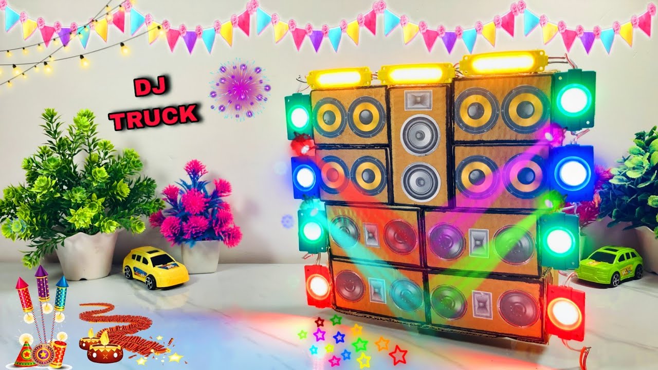 New Eicher Mini Box DJ Truck | Ganpati Visarjan Mini DJ Setup with Sharpy Lights | Full Guide ...