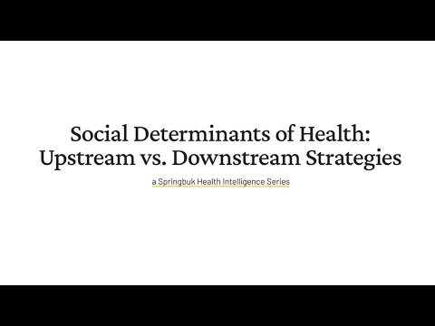 Upstream vs Downstream Strategies for Addressing Social Determinants of ...