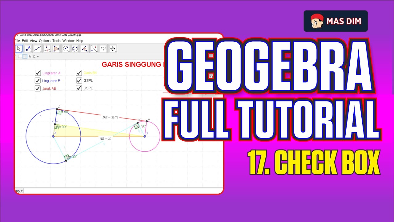 Video 17 Tutorial Geogebra - Checkbox - YouTube