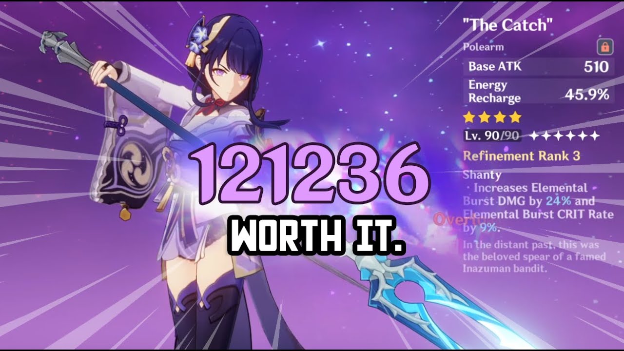 Getting THE CATCH to Level 90 - F2P RAIDEN SHOGUN Showcase (Genshin ...