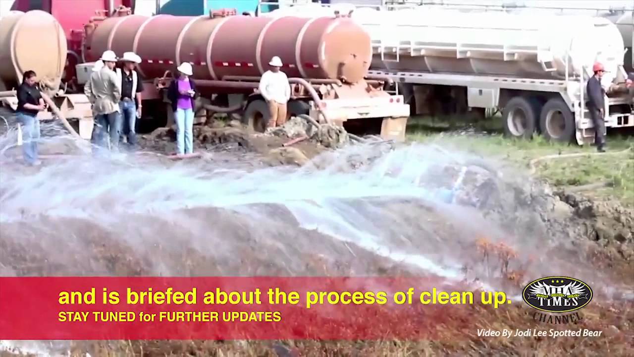 Saltwater Spill Clean Up near Mandaree, ND - YouTube