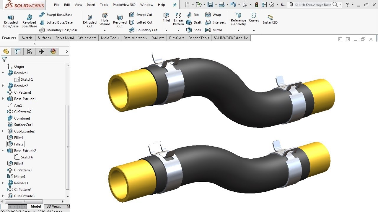 Hose Clamp - SolidWorks Assembly - YouTube