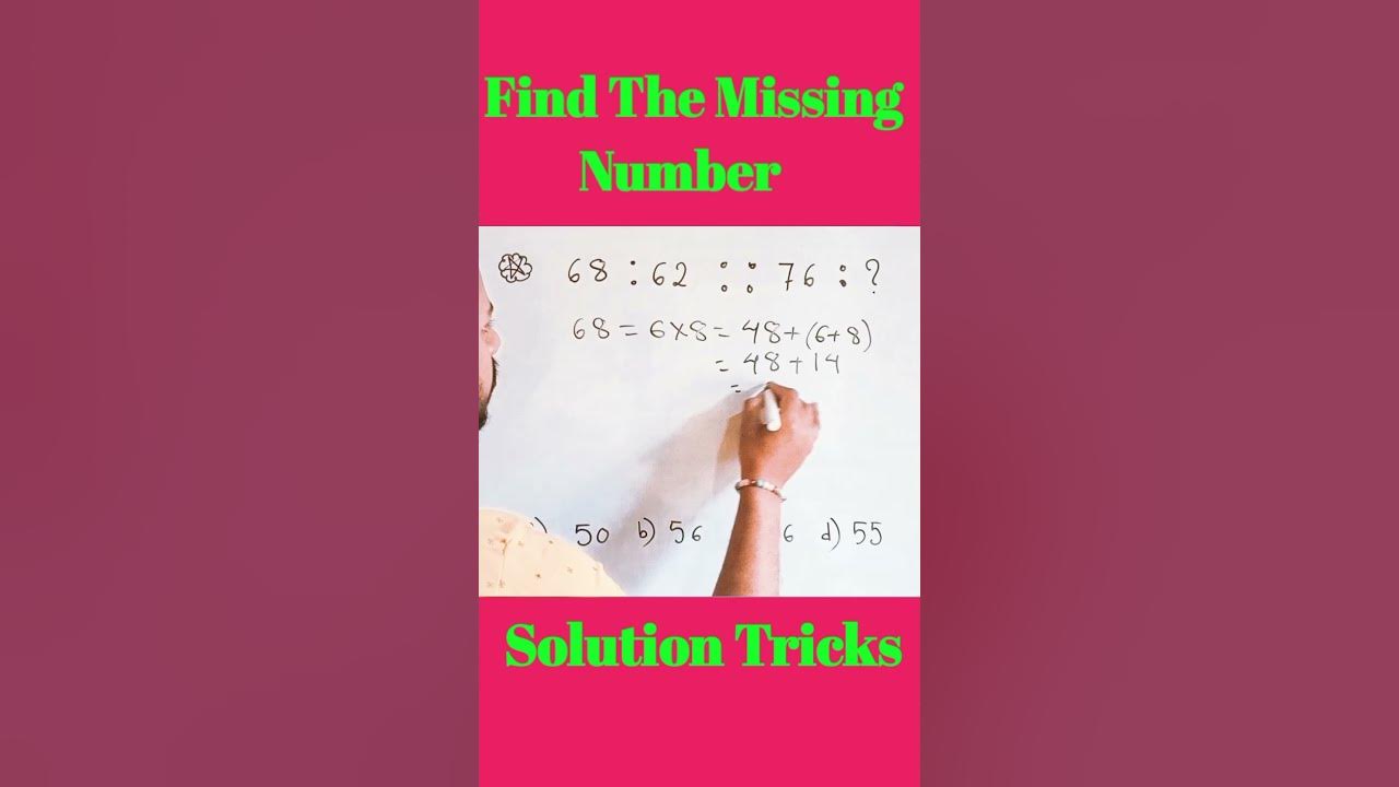 find the missing number।। missing number reasoning।। how to find ...