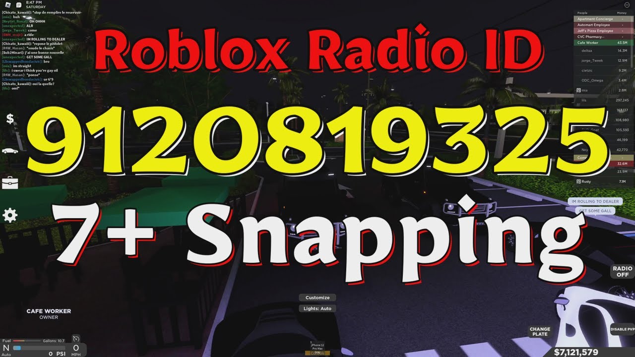 Snapping Roblox Radio Codes/IDs - YouTube