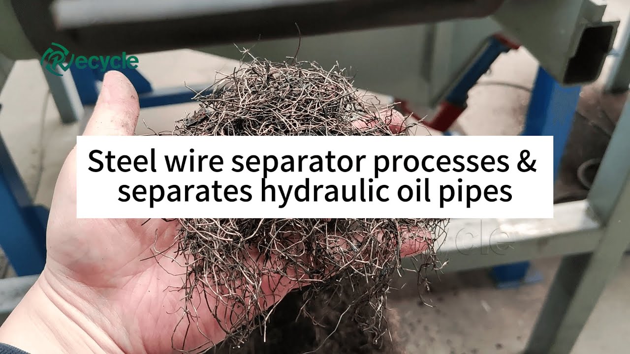 Steel wire separator processes & separates hydraulic oil pipes - YouTube