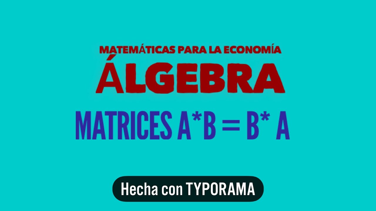 Matrices AB= BA - YouTube