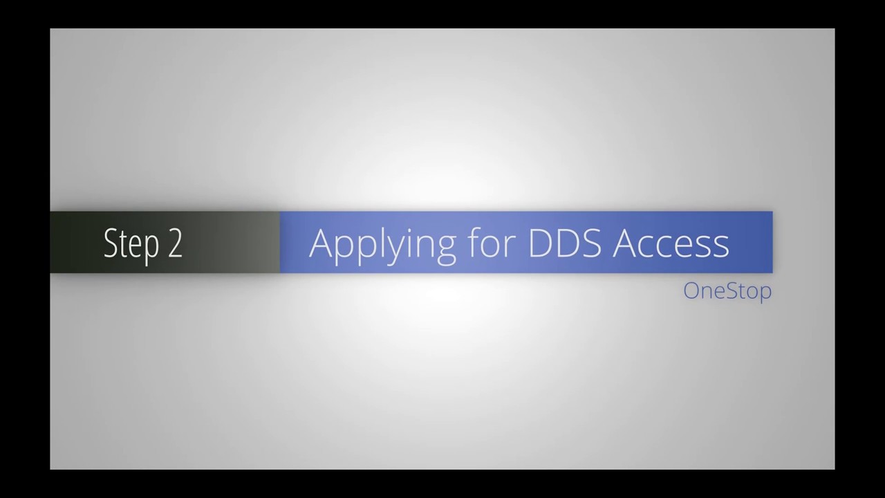 Step 2: How to apply for DDS Access - YouTube