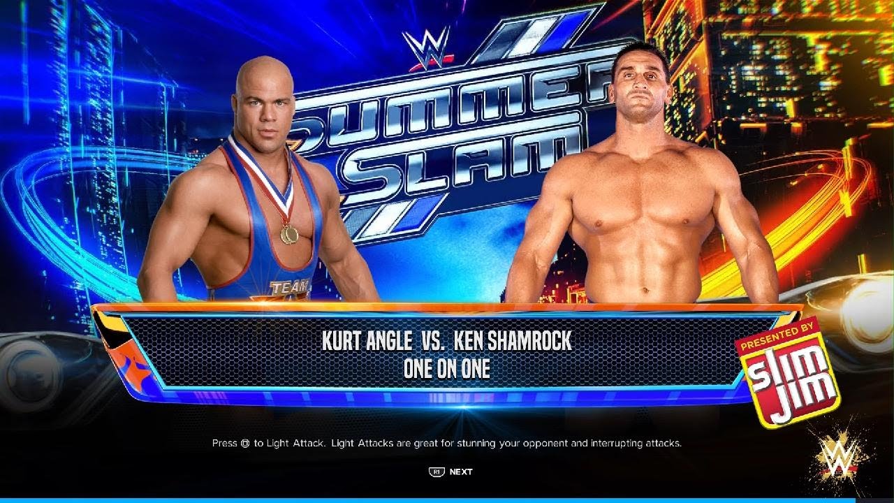 WWE 2K24 Battle Of The Ankle Lock Kurt Angle vs Ken Shamrock - YouTube