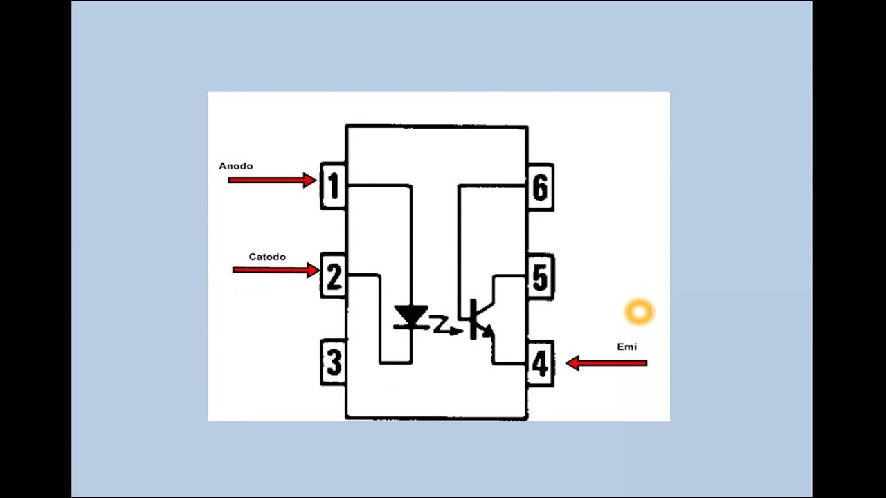 Optoacoplador configuración interna 4n35 - YouTube
