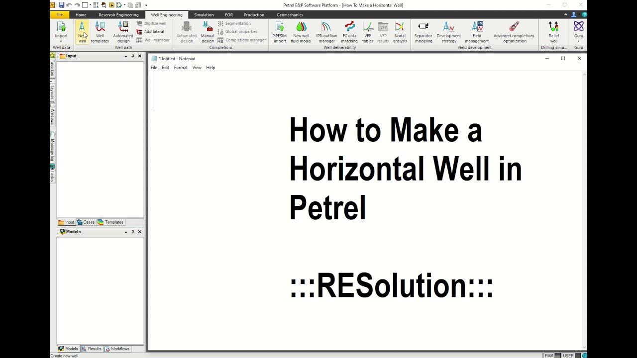 How to Make a Horizontal Well in Petrel - YouTube