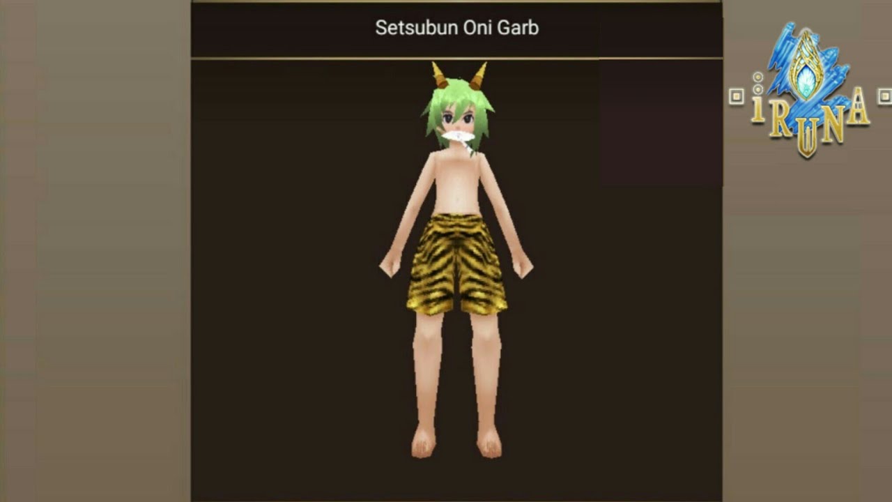 Iruna Online:Exchange Setsubun Oni Garb/ทำชุดเสือ - YouTube