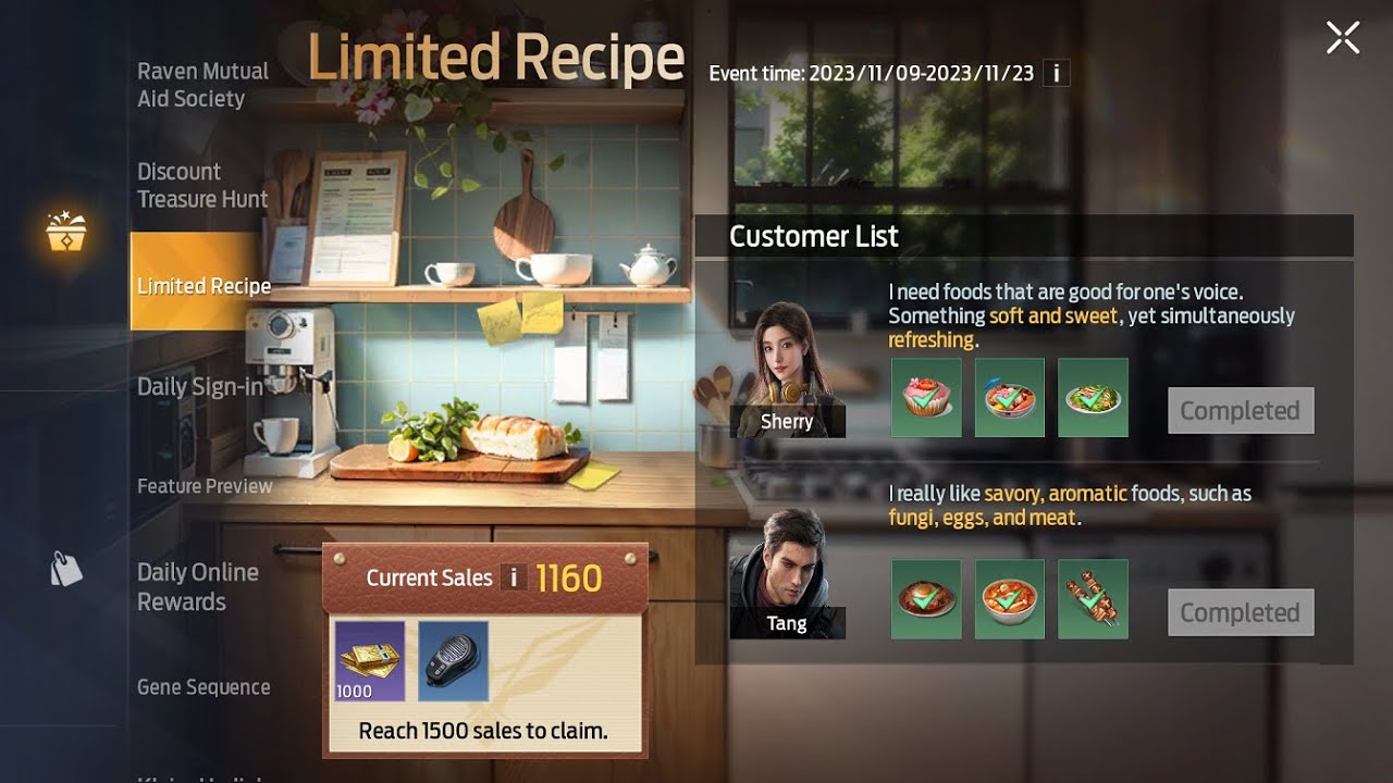 [UNDAWN UPDATES] Perks Limited Recipe Day 5 !!! Sherry & Tang - Garena ...