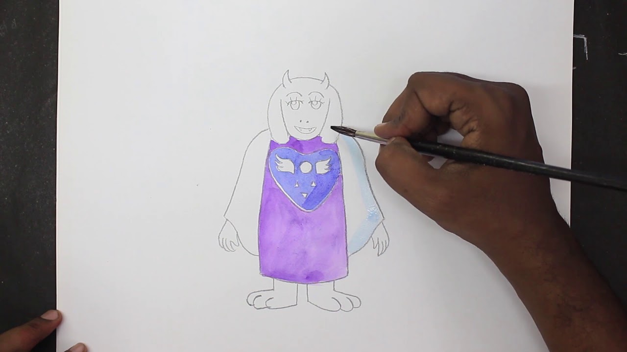 Toriel undertale drawing | How to draw a cartoon - YouTube