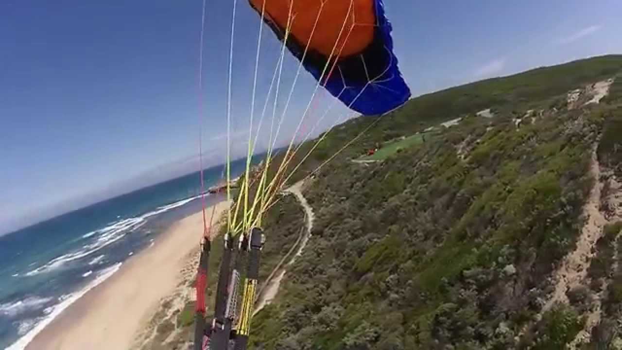 150123 Speedwing Paragliding Portsea Victoria Australia - YouTube