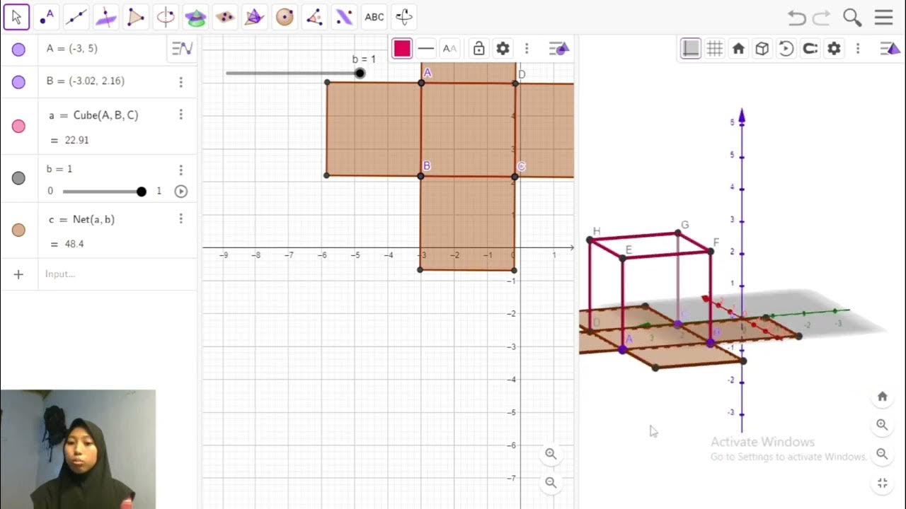 Tutorial Penggunaan Aplikasi Geogebra,membuat bangun ruang dan refleksi - YouTube