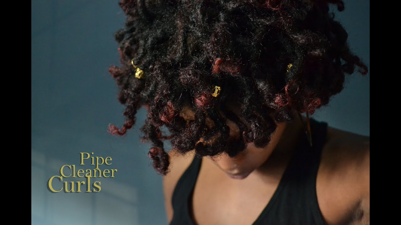Results | Pipe Cleaner Curls on Short Locs - YouTube