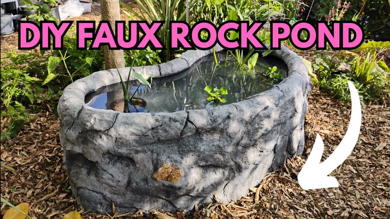 How to Build a Faux Rock Pond (Cheap + Easy) - YouTube