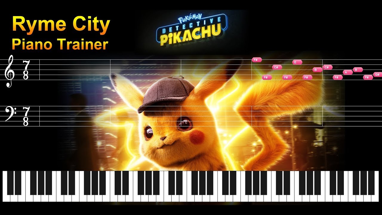 Pokemon Detective Pikachu Ryme City Piano Tutorial - YouTube