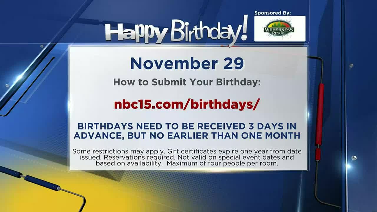 Birthdays for Tuesday, November 29 - YouTube