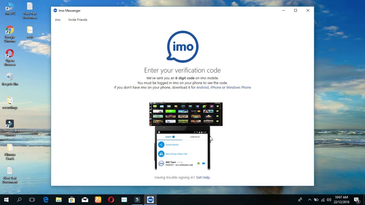 PROOF OF IMO APP ON WINDOWS 10 - YouTube