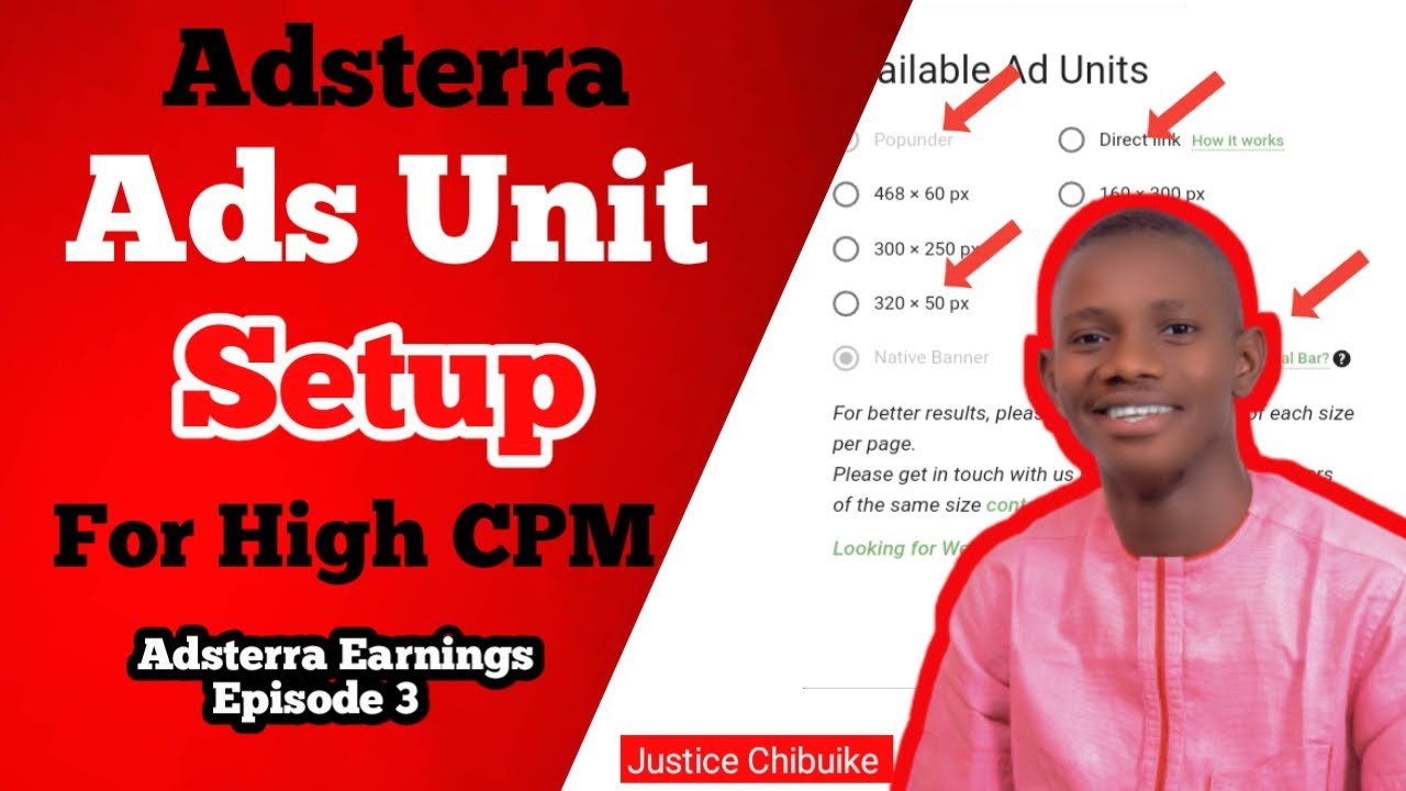 Best Adsterra Ad Units Setup for High CPM - Adsterra Earnings Episode 3 ...