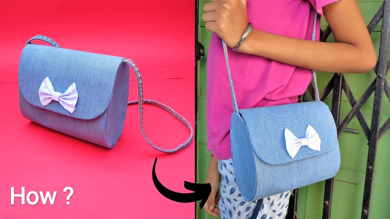 DIY Purse Bag Tutorial| Old Jeans Recycling Idea| Best out of waste ...